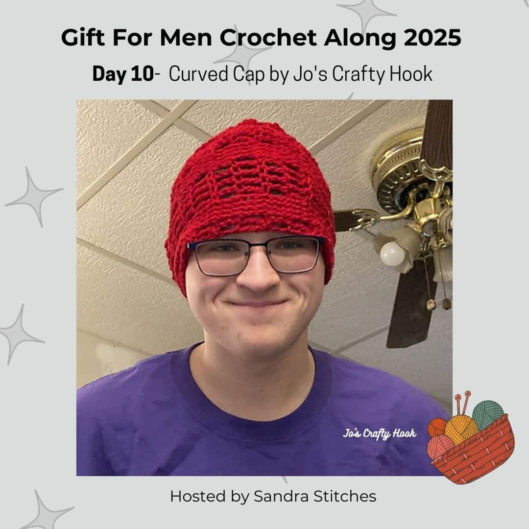 Curved Cap Free Crochet Pattern · Jo's Crafty Hook