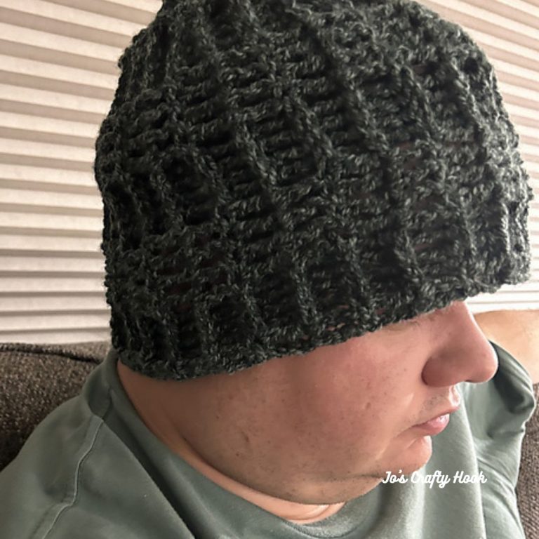 Curved Cap Free Crochet Pattern · Jo's Crafty Hook